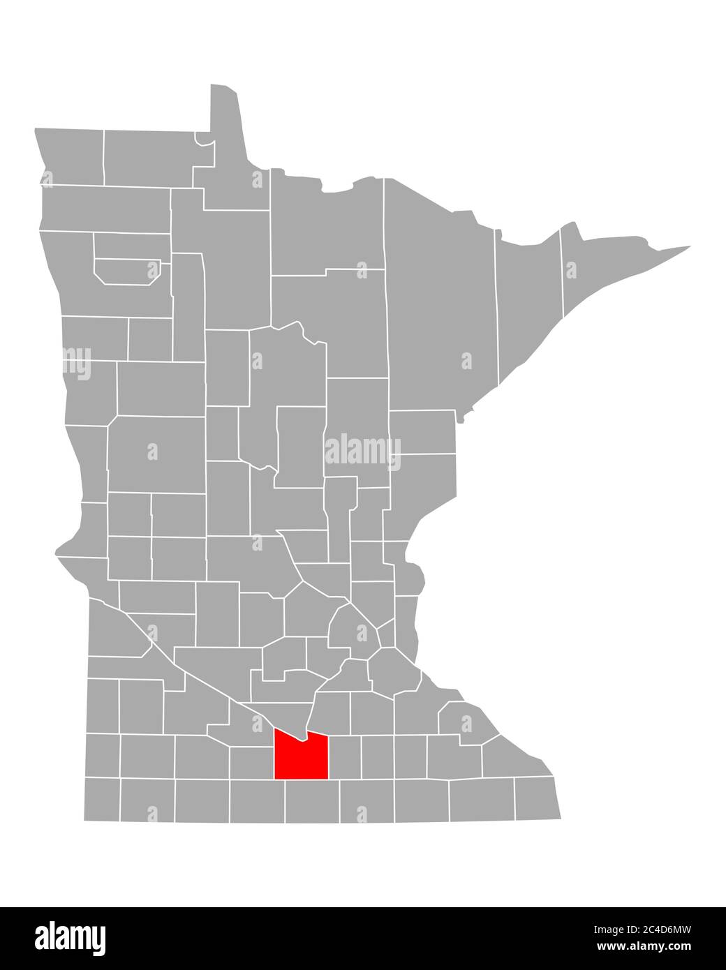 Map of Blue Earth in Minnesota Stock Photo - Alamy