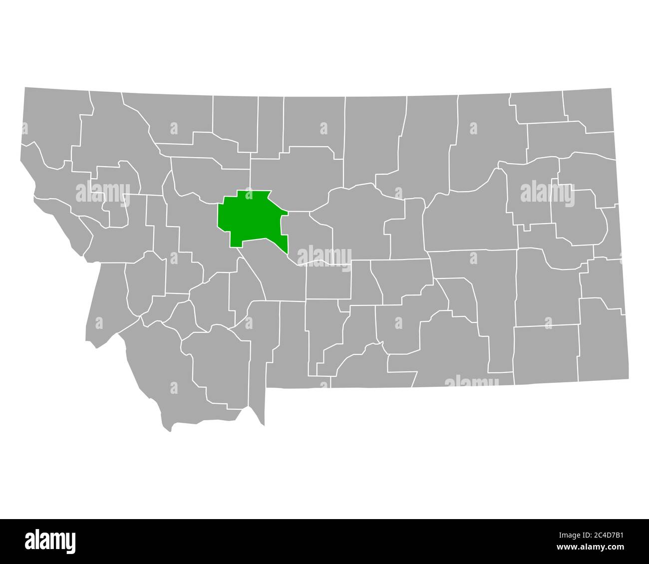 Map of Cascade in Montana Stock Photo - Alamy