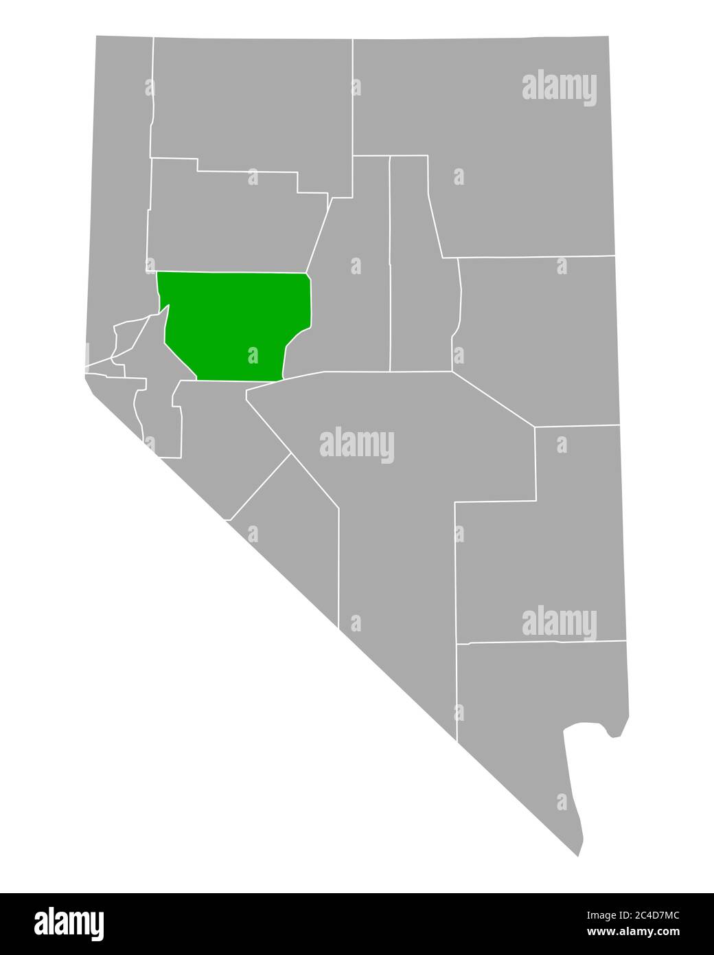 Map of Churchill in Nevada Stock Photo - Alamy