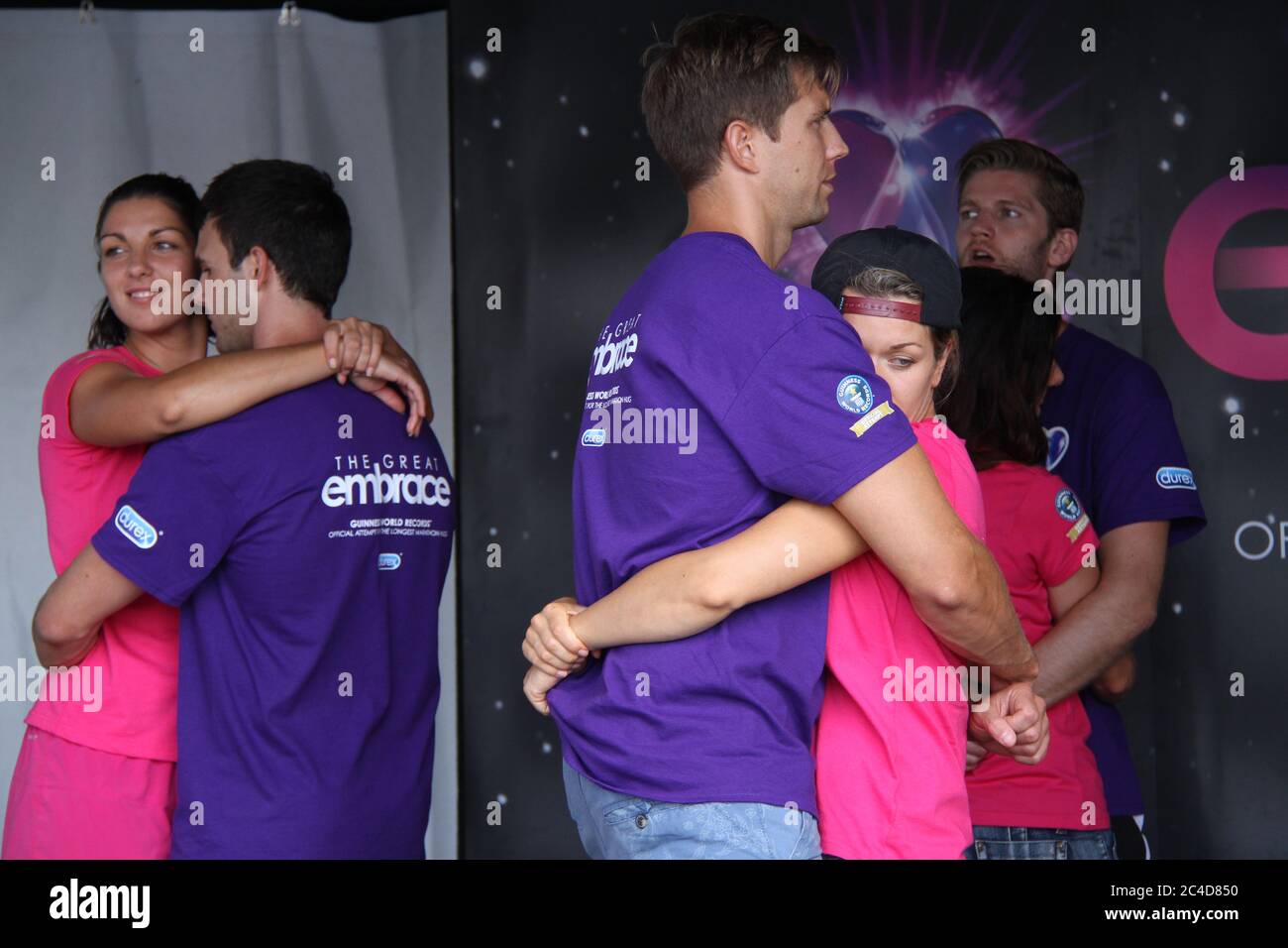 Couples take part in The Great Embrace Guinness World Records official ...