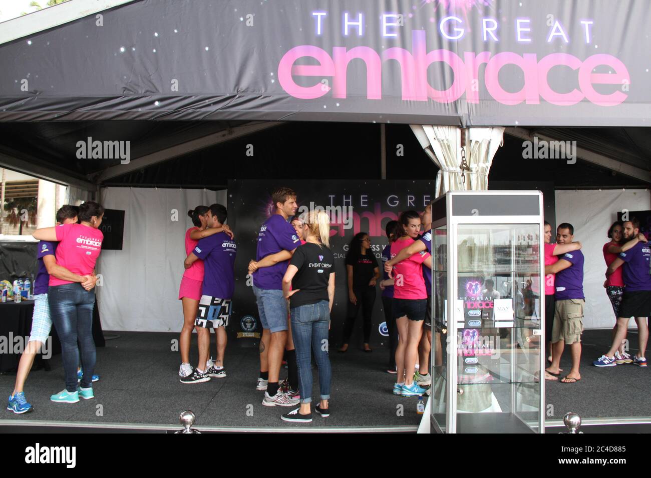 Worlds longest hug hi-res stock photography and images - Alamy