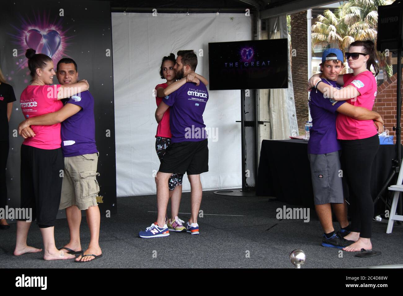 Worlds longest hug hi-res stock photography and images - Alamy