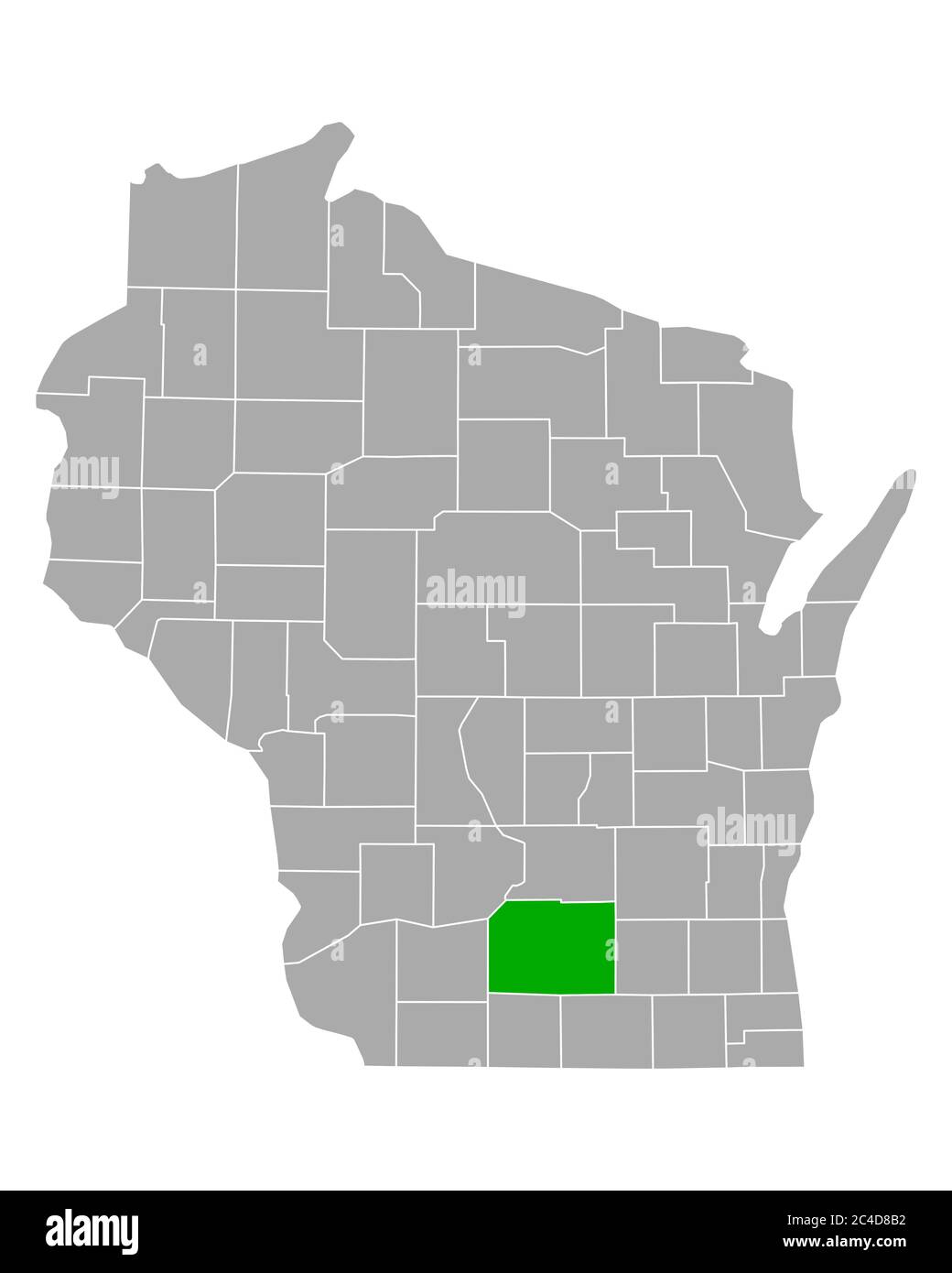 Map of Dane in Wisconsin Stock Photo - Alamy