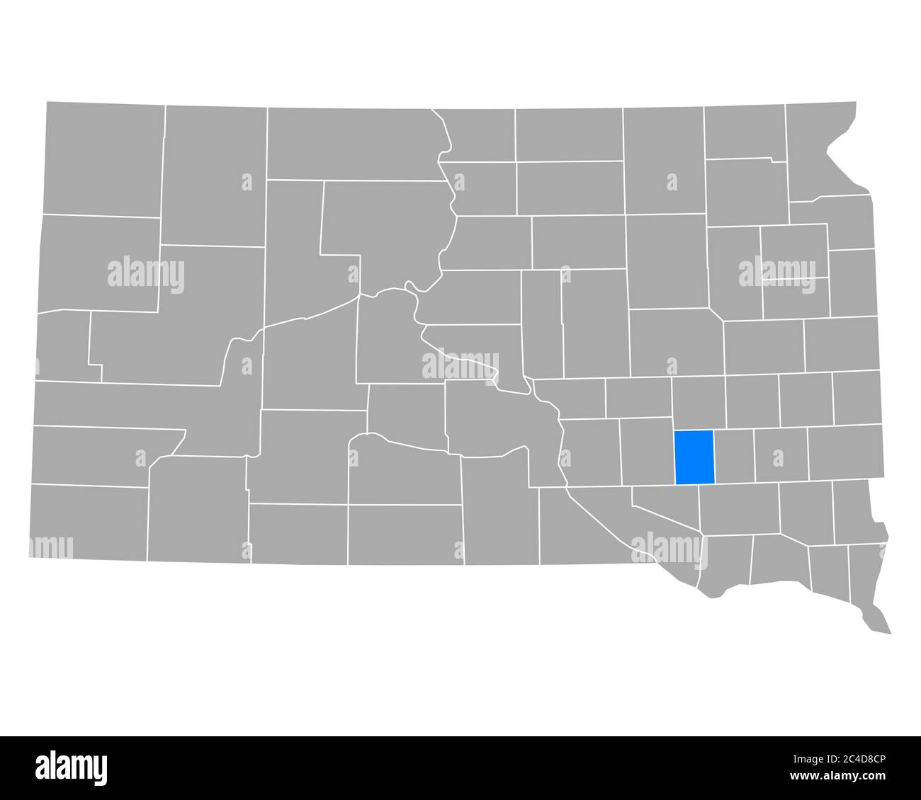 Map of Davison in South Dakota Stock Photo - Alamy