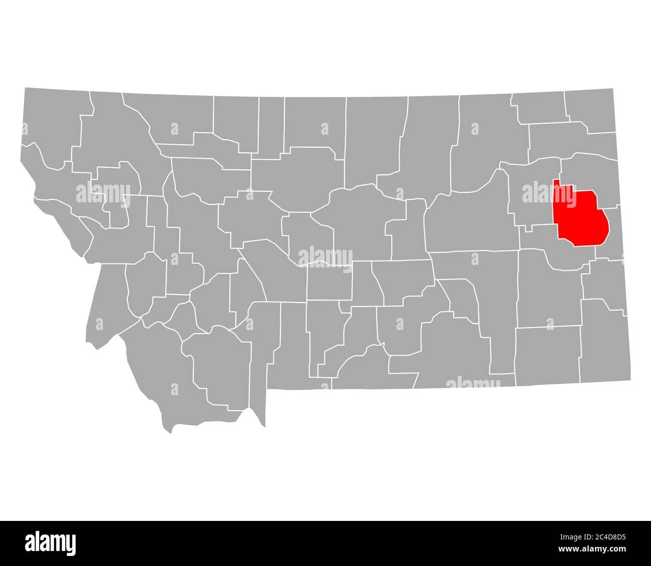 Map of Dawson in Montana Stock Photo - Alamy