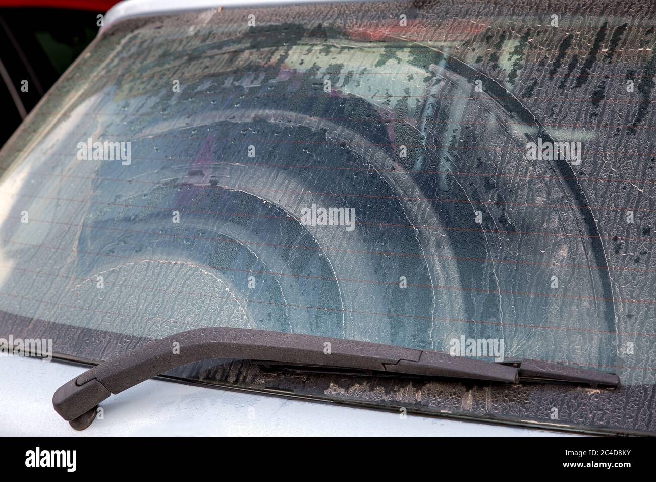 dirty car back window covered mud with dust, close up Stock Photo - Alamy