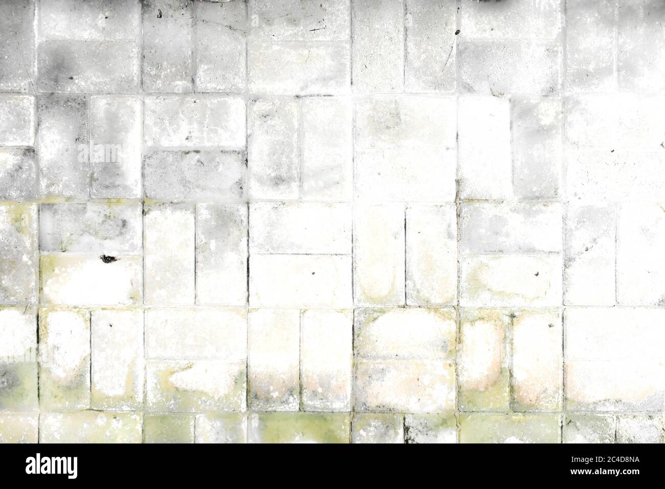 Brick wall pattern. White and gray surface background. Blocks and ...
