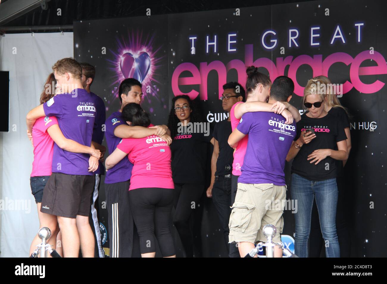 Worlds longest hug hi-res stock photography and images - Alamy