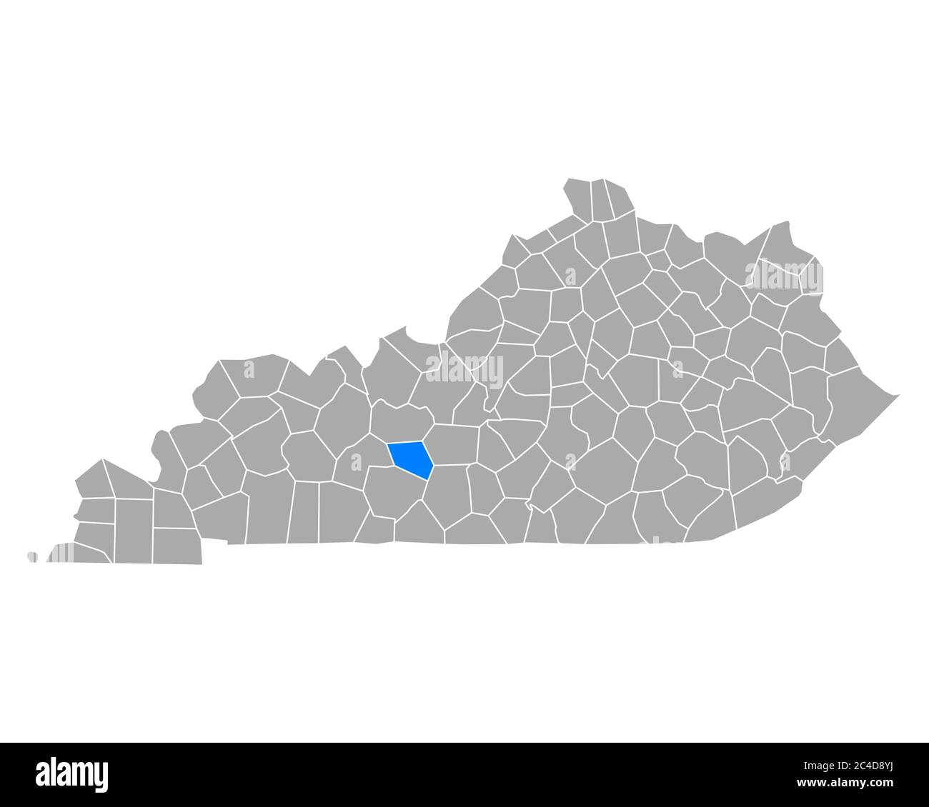 Map of Edmonson in Kentucky Stock Photo - Alamy