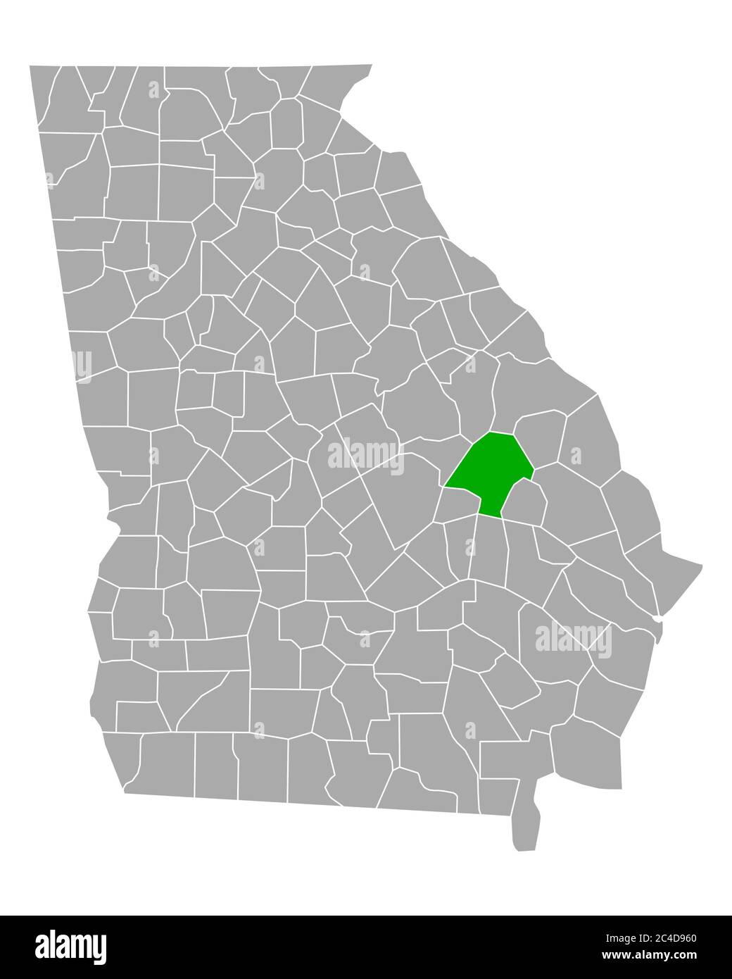 Map of Emanuel in Georgia Stock Photo - Alamy