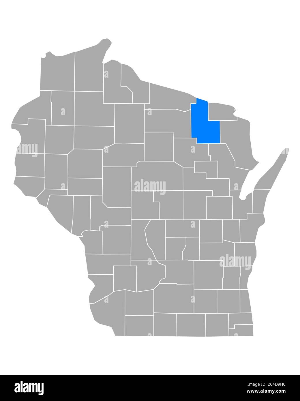 Map of Forest in Wisconsin Stock Photo - Alamy