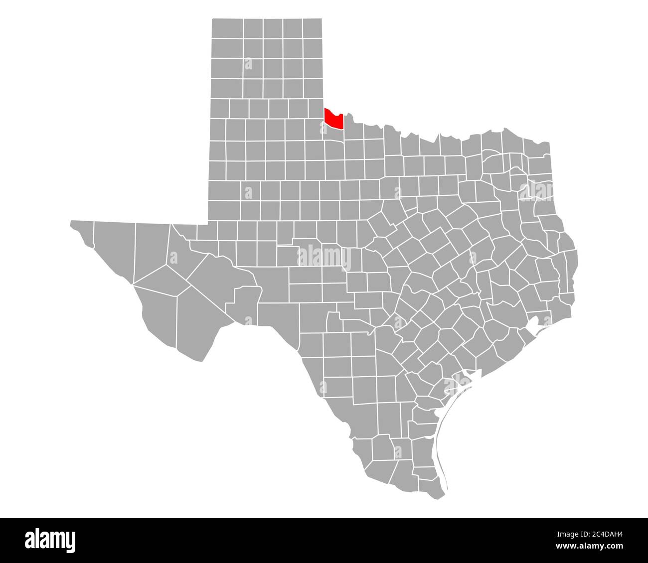 Map of Hardeman in Texas Stock Photo - Alamy