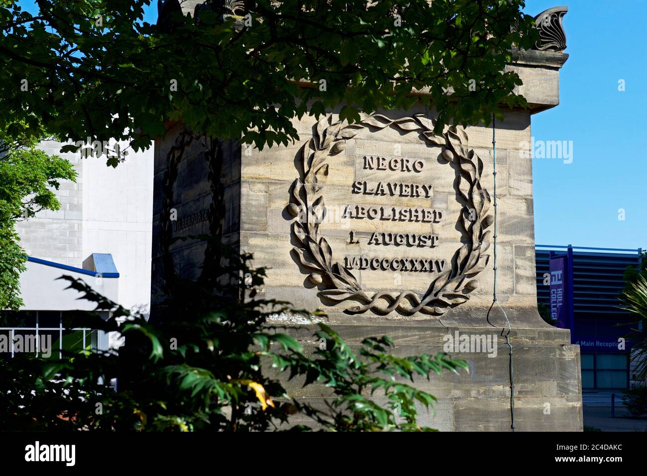 Base of the Wilberforce Monument, Queens Gardens, Hull, East Yorkshire ...