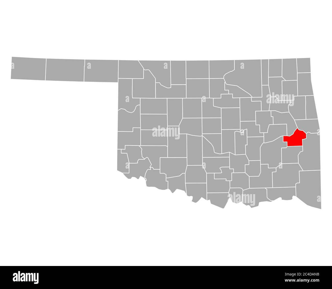Map of Haskell in Oklahoma Stock Photo - Alamy