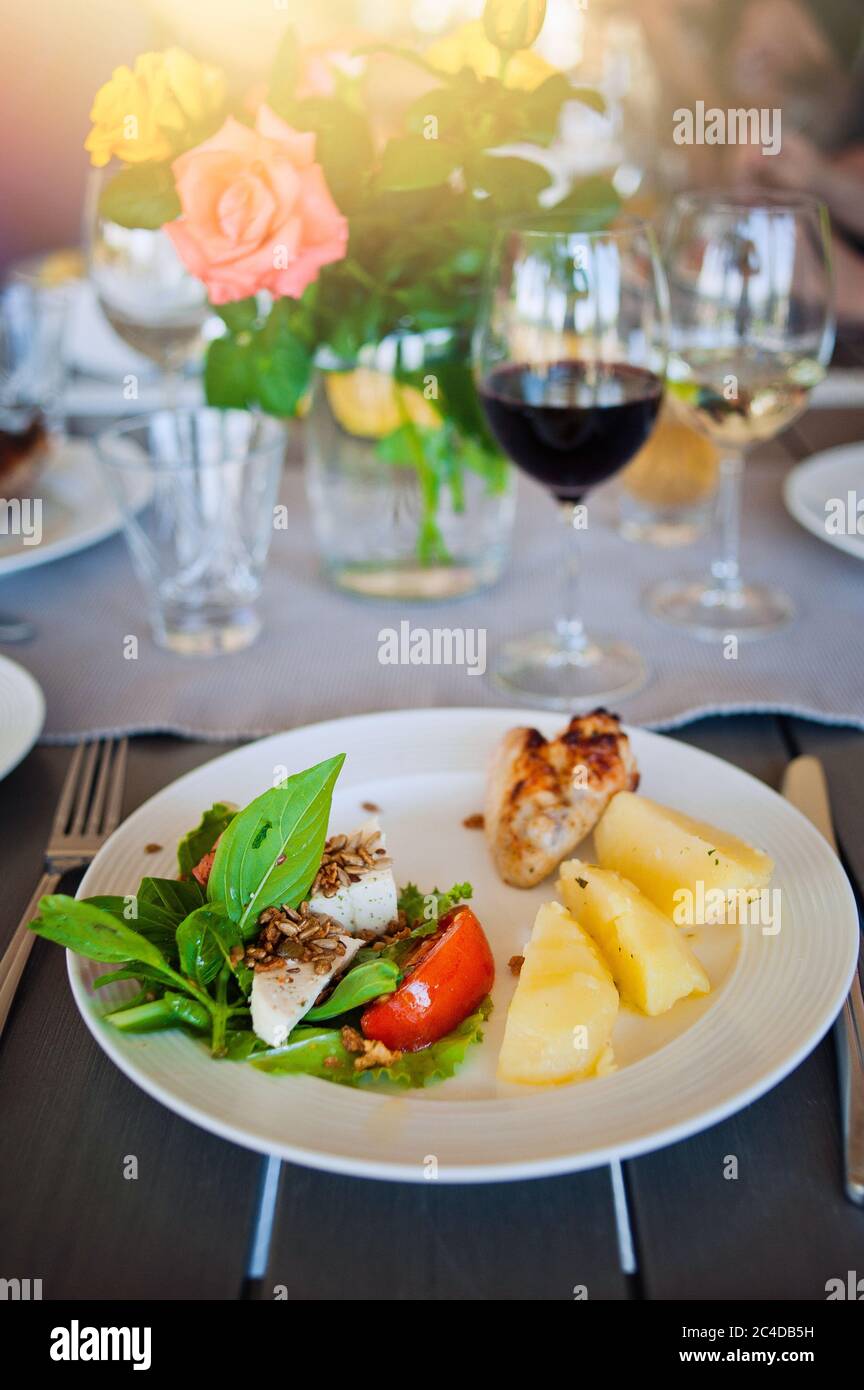Catering food arrangement on table hi-res stock photography and images ...