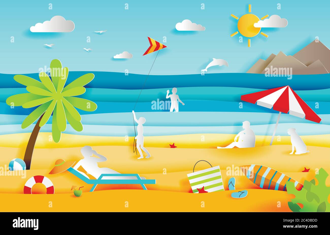 Exotic panorama Stock Vector Images - Alamy