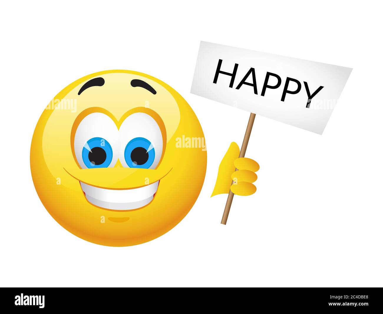 Yellow emoticons and emojis. Vector illustration in realistic style ...