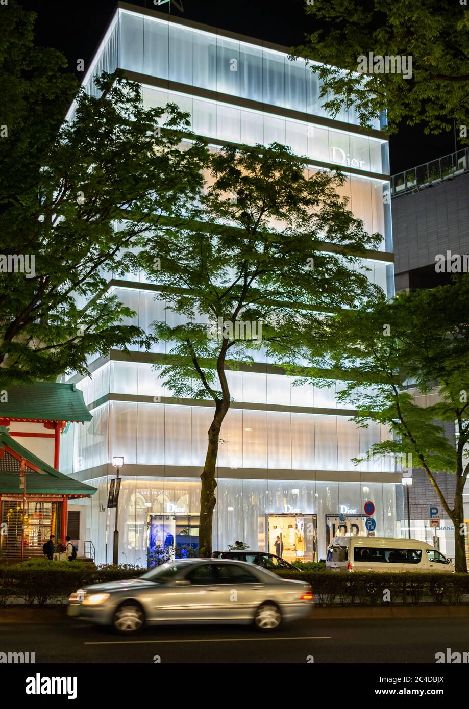 Dior store front at Omotesando Street, Tokyo Japan at night Stock Photo ...