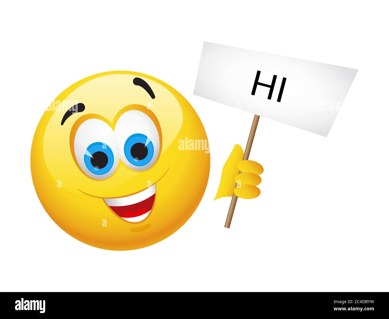 Yellow emoticons and emojis. Vector illustration in realistic style ...