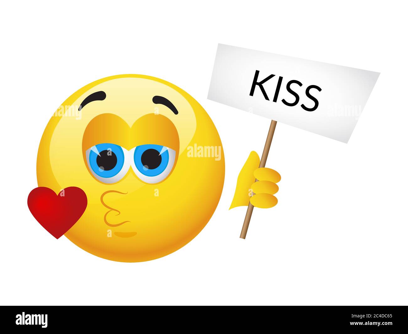 Yellow emoticons and emojis. Vector illustration in realistic style ...