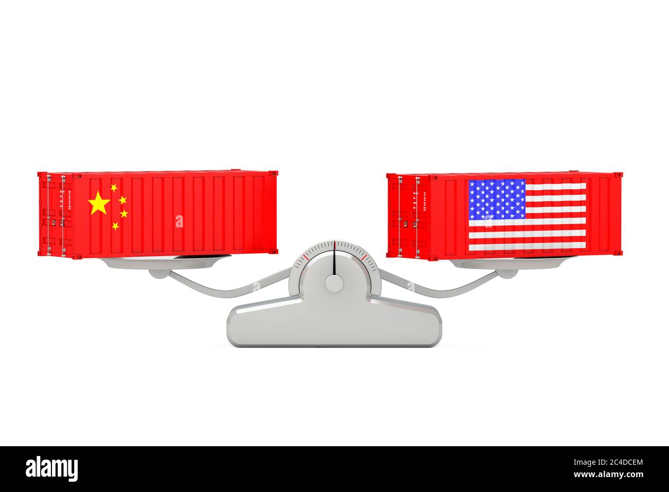 Shipping Concept. Shipping Containers with China and USA Flags ...