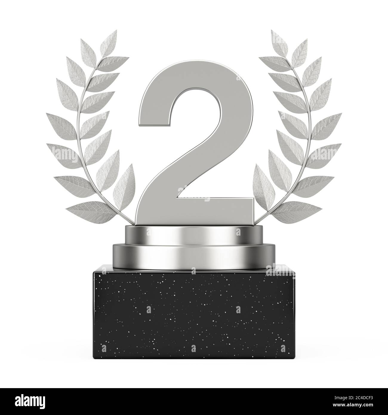 Winner Award Cube Silver Laurel Wreath Podium, Stage or Pedestal with ...