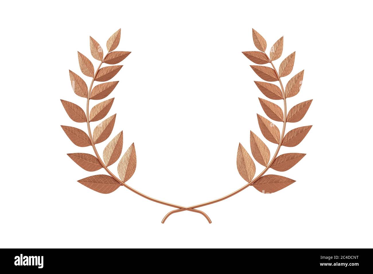 Bronze Laurel Wreath Winner Award on a white background. 3d Rendering ...