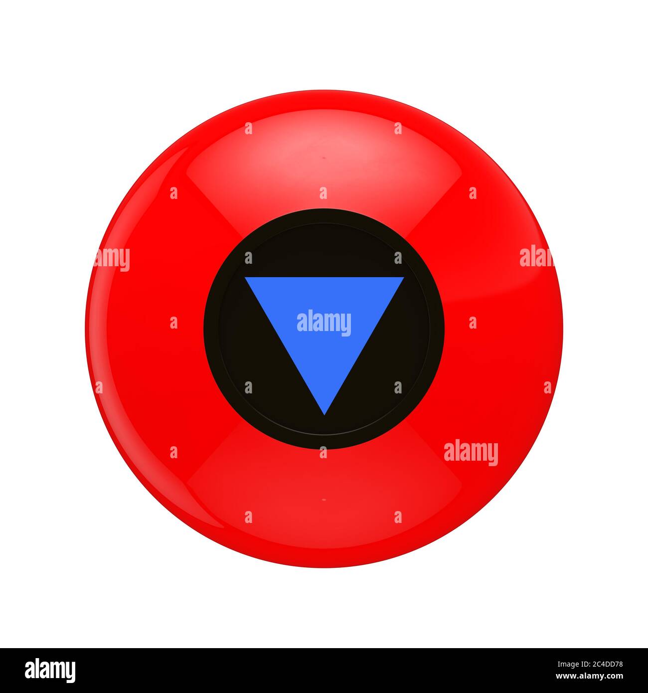 Red Magic Ball with Empty Prediction for Your Design on a white ...