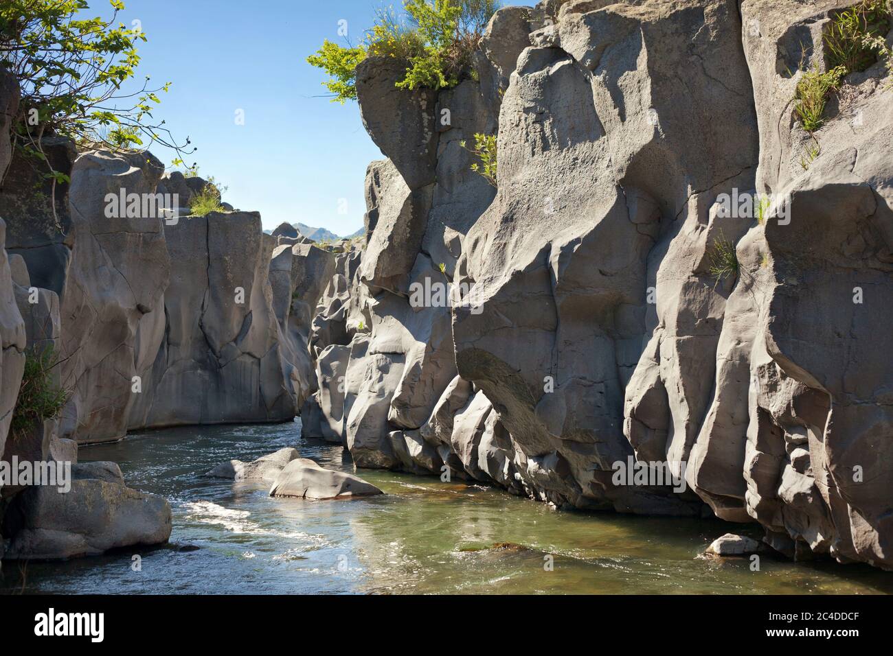 Gole dell'Alcantara - A canyon river Alcantara, which goes through the ...