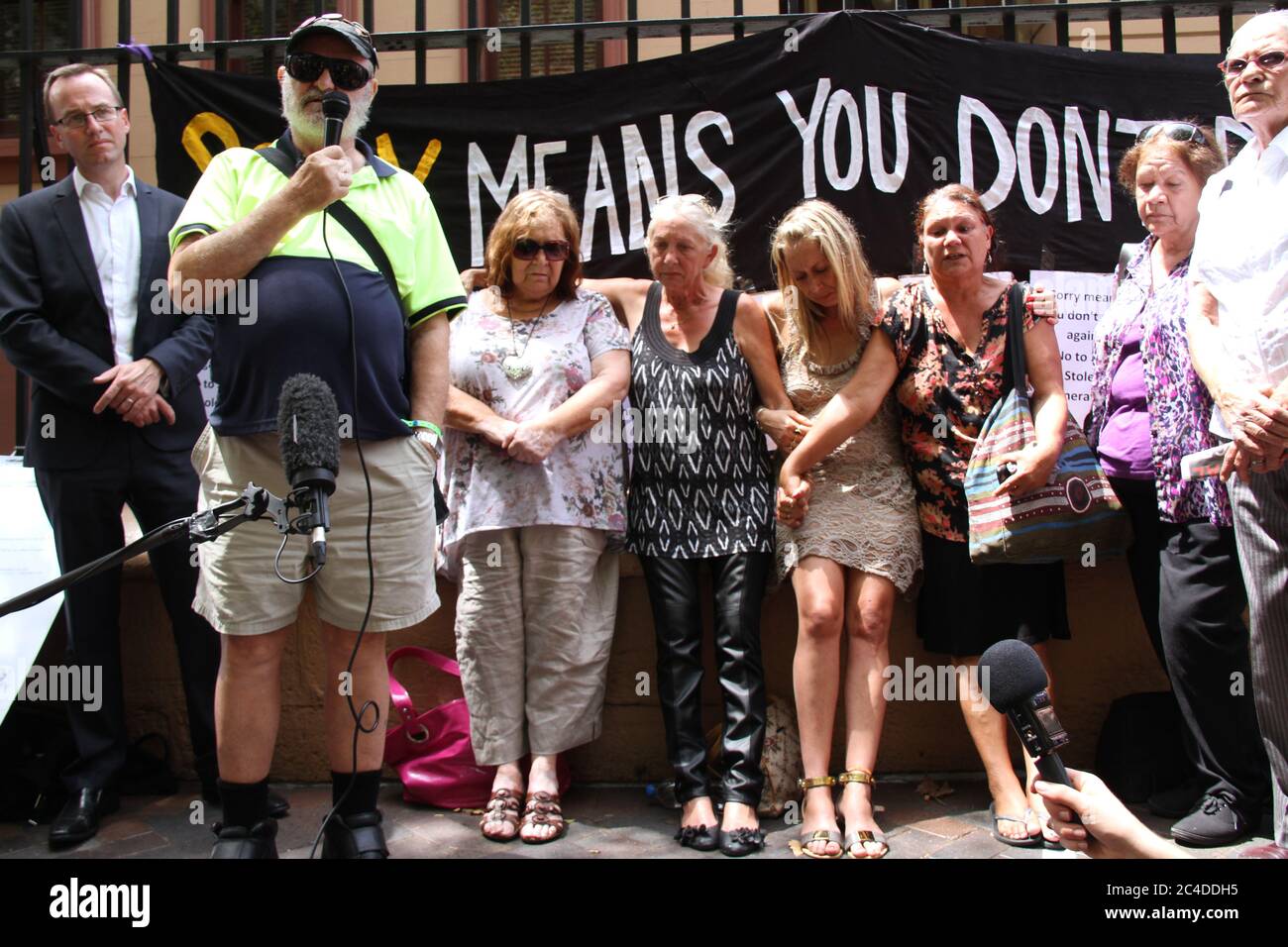 Ray Jackson from the Indigenous Social Justice Association makes a ...