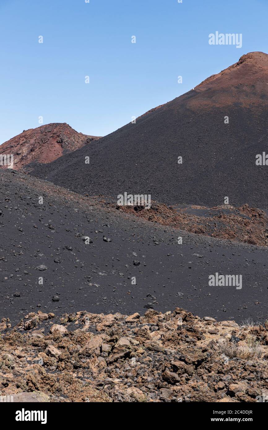 Abstract detail of the volcanic landscape from the 1909 eruption at ...