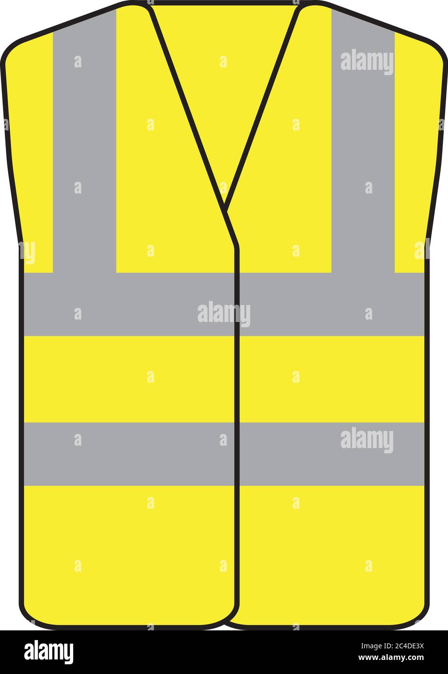 Yellow hi vis vest Stock Vector Images - Alamy
