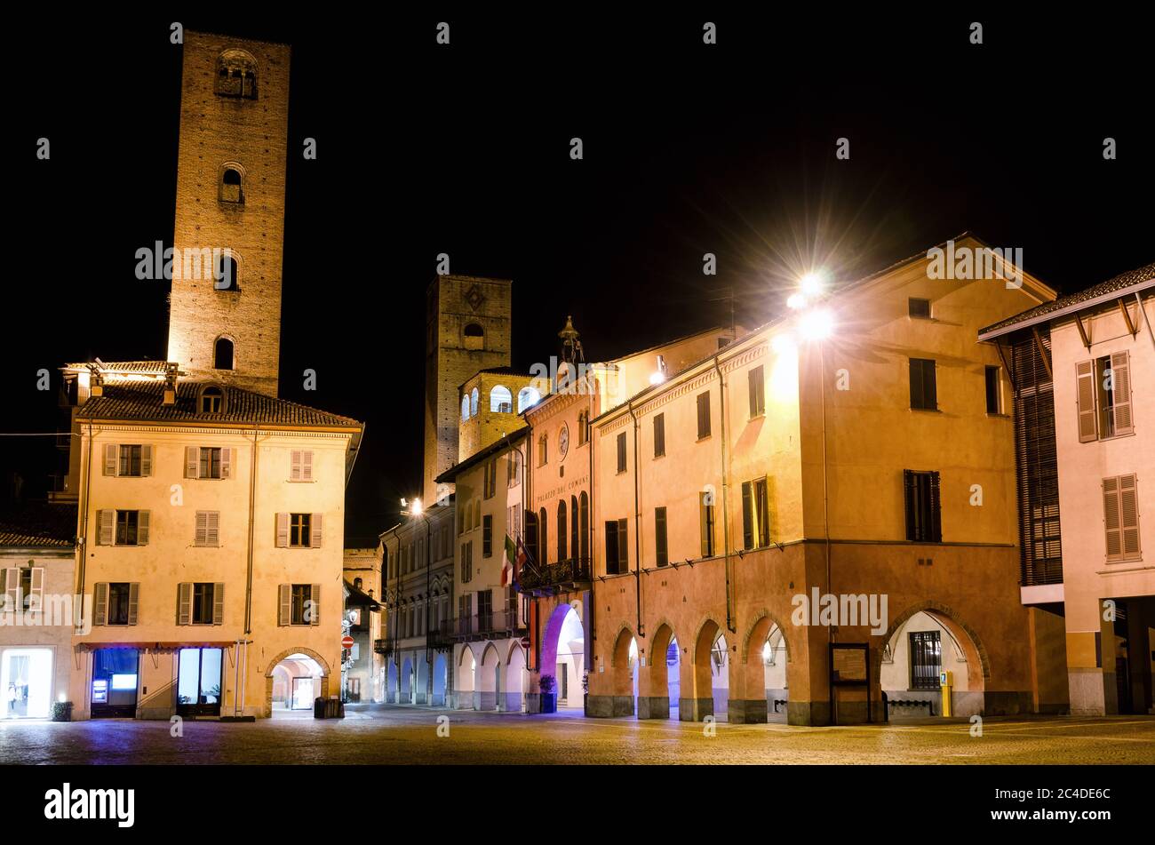 Piazza Risorgimento and the medieval towers of via Cavour, one of the ...