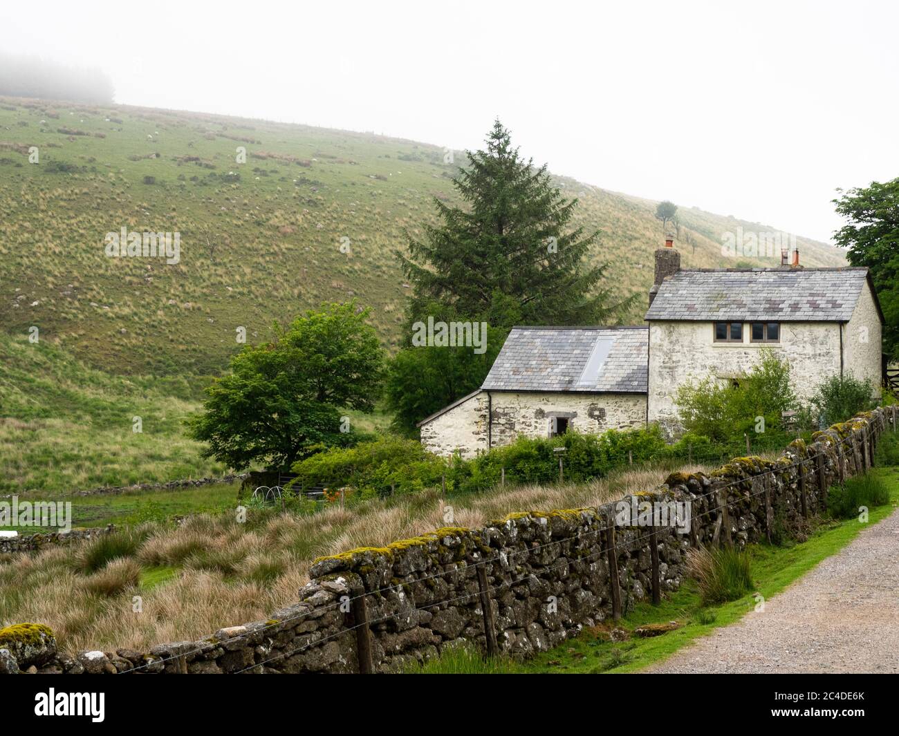Crockern farmhouse on the way to Wistman's Wood, Dartmoor, Devon, UK ...