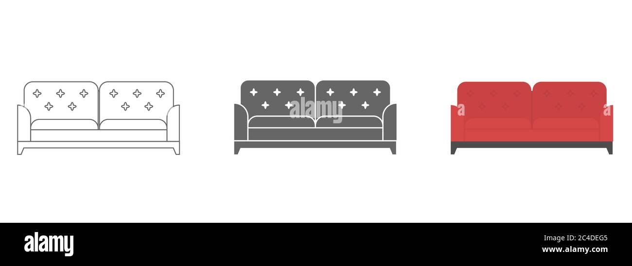 Sofa vector icons Stock Vector Image & Art - Alamy