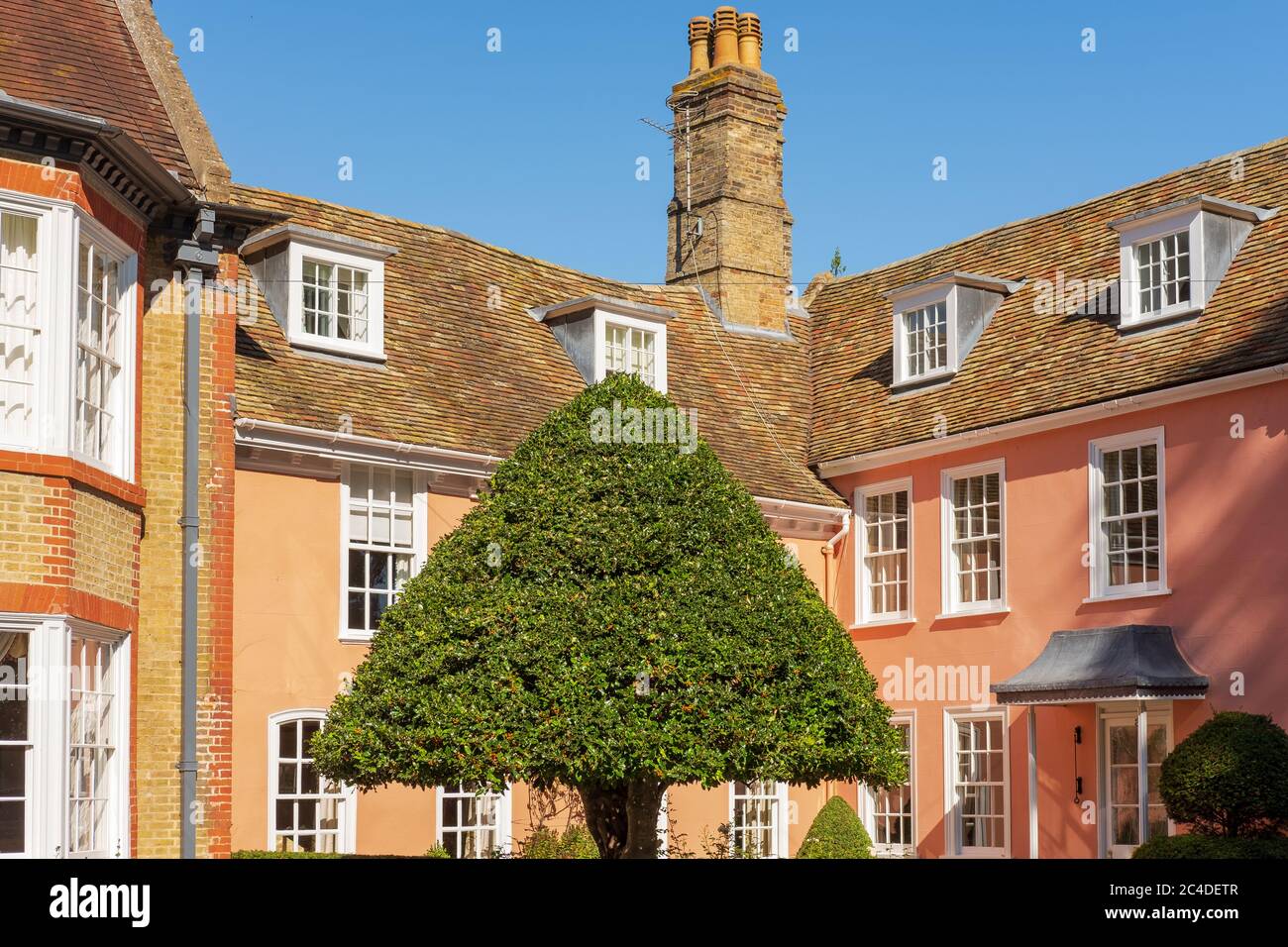 Large, edwardian period house showing the many windows during early ...