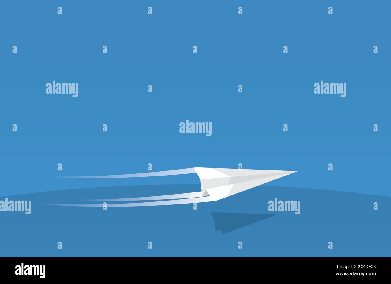 Simple paper plane flying as concept of message delivery Stock Vector ...