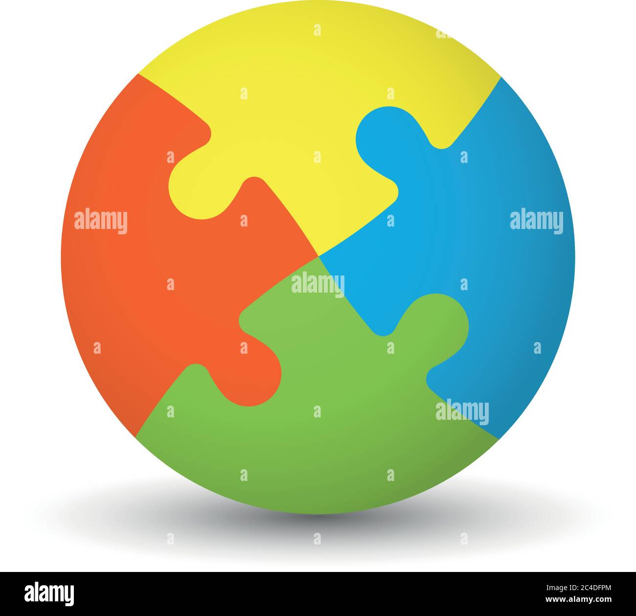 3d puzzle ball in color Stock Vector Images - Alamy