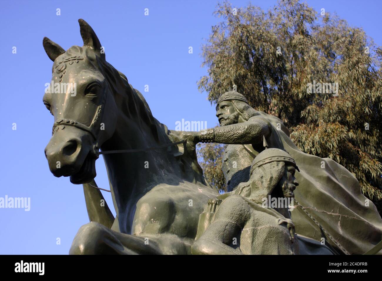 Equestrian statue of Saladin, in front of the Citadel, Damascus, Syria ...