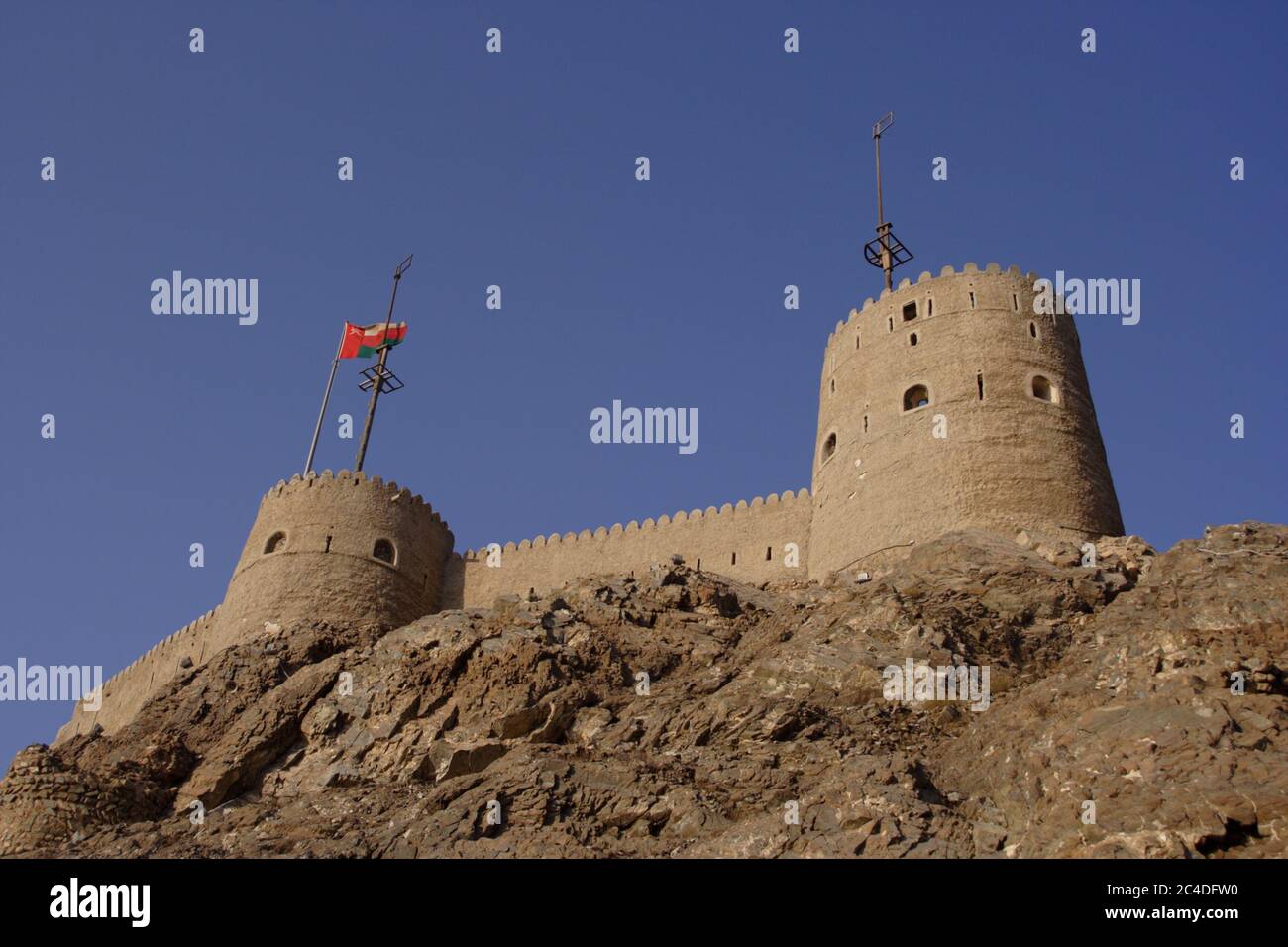 Mutrah Fort, Mutrah, Muscat, Sultanate of Oman Stock Photo - Alamy