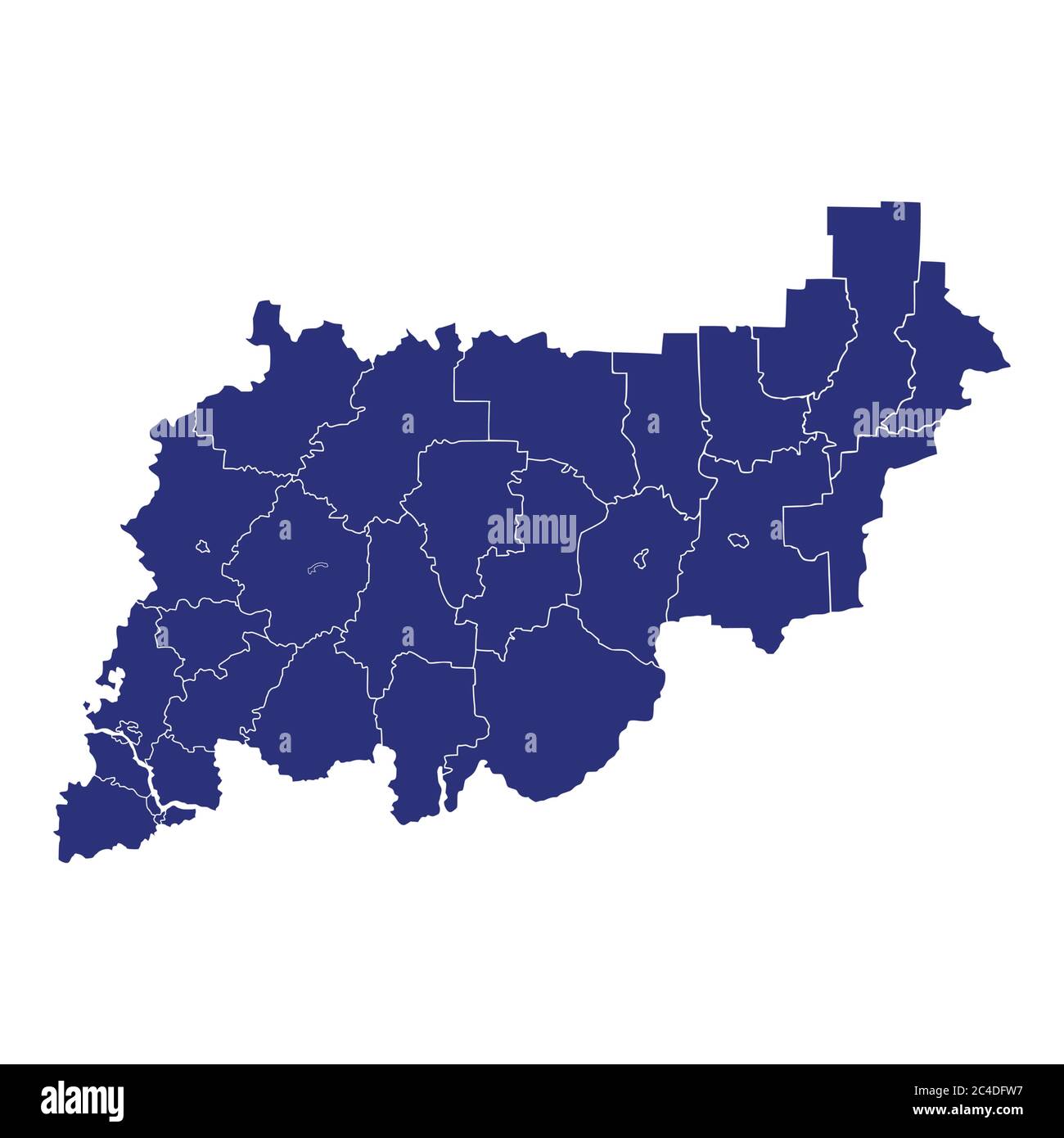 High Quality map of Kostroma Oblast is a region of Russia with borders ...