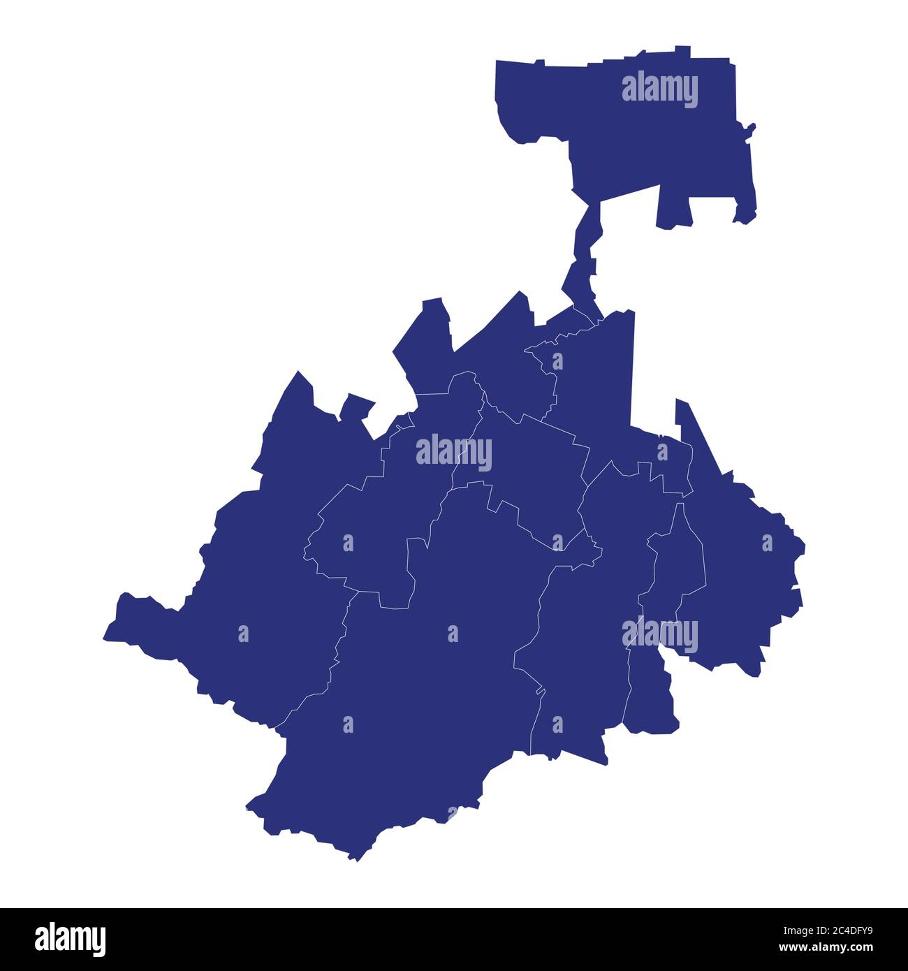 High Quality map of North Ossetia-Alania is a region of Russia with ...
