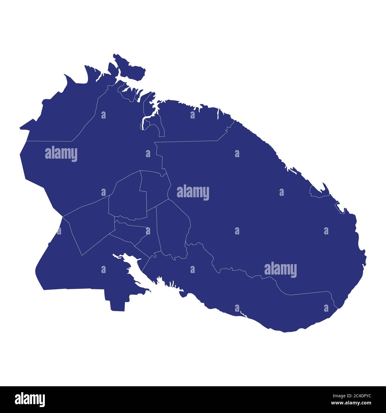 High Quality map of Murmansk Oblast is a region of Russia with borders ...