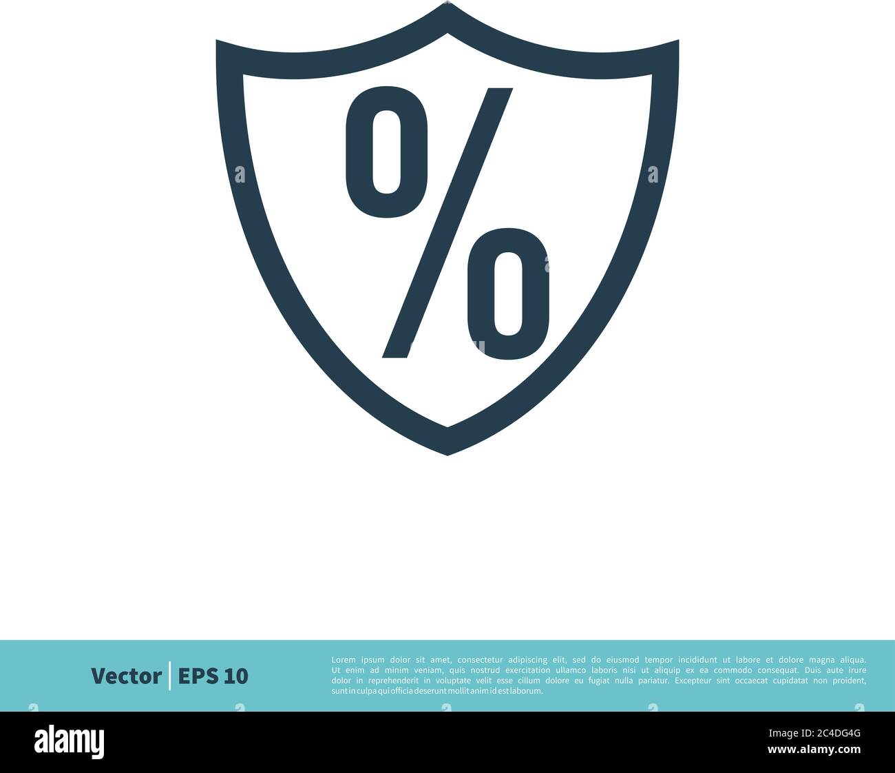 Percentage Shield Icon Vector Logo Template Illustration Design. Vector ...