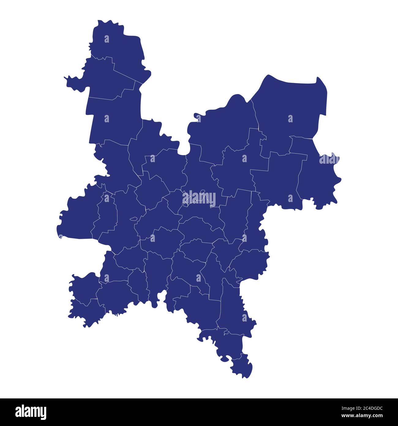 High Quality map of Kirov Oblast is a region of Russia with borders of ...