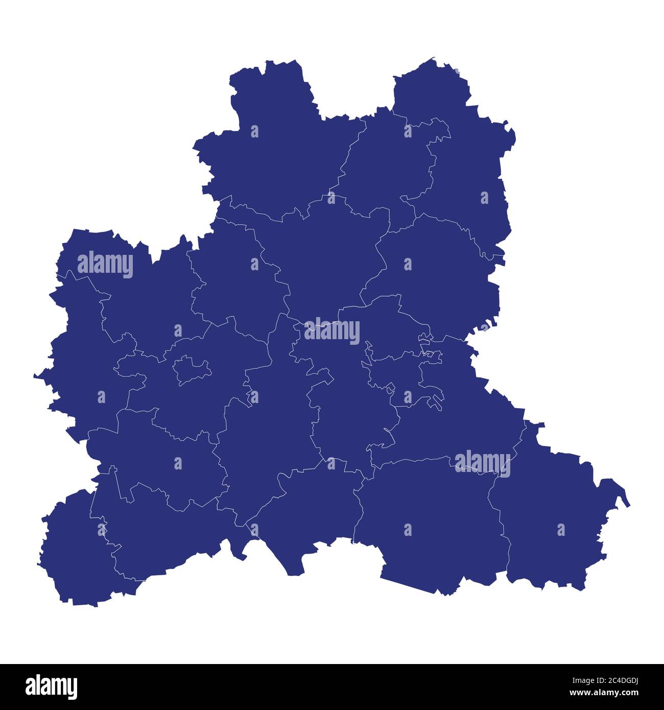 High Quality map of Lipetsk Oblast is a region of Russia with borders ...