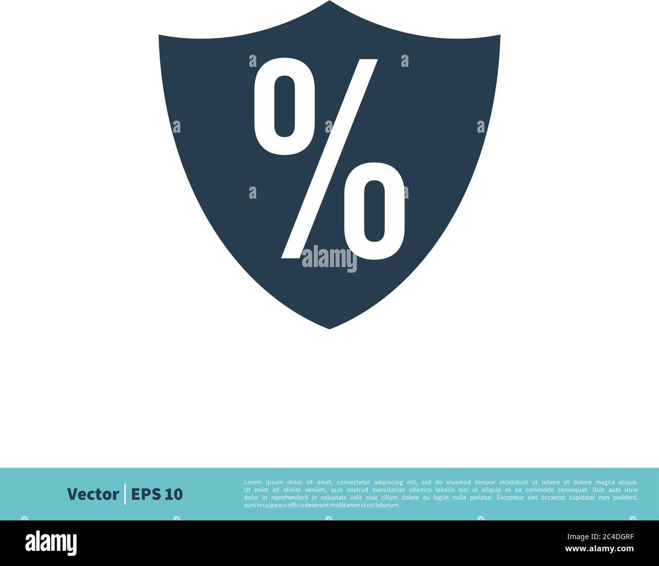 Percentage Shield Icon Vector Logo Template Illustration Design. Vector ...
