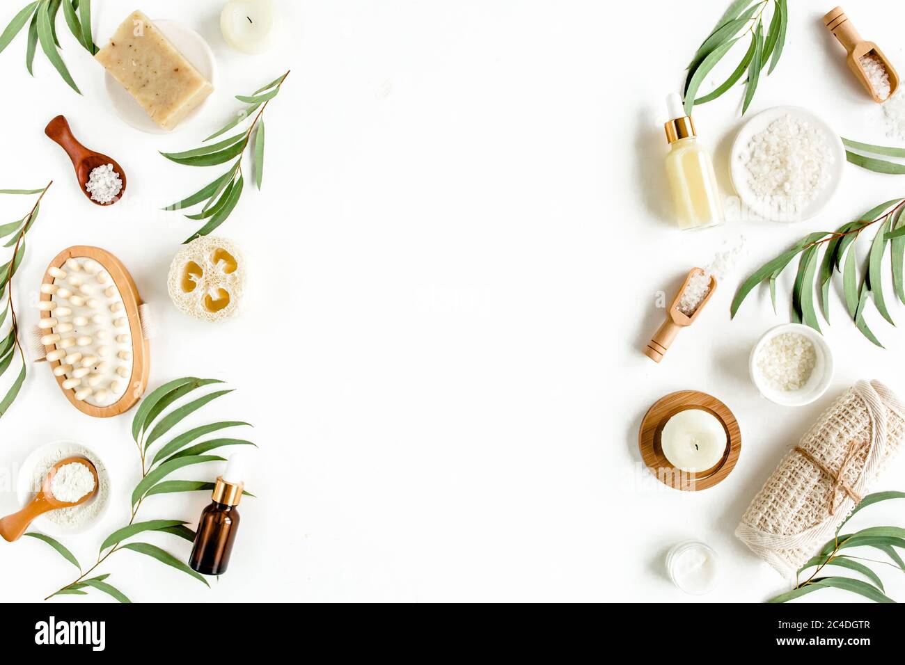 Spa concept with eucalyptus oil and eucalyptus leaf extract natural ...