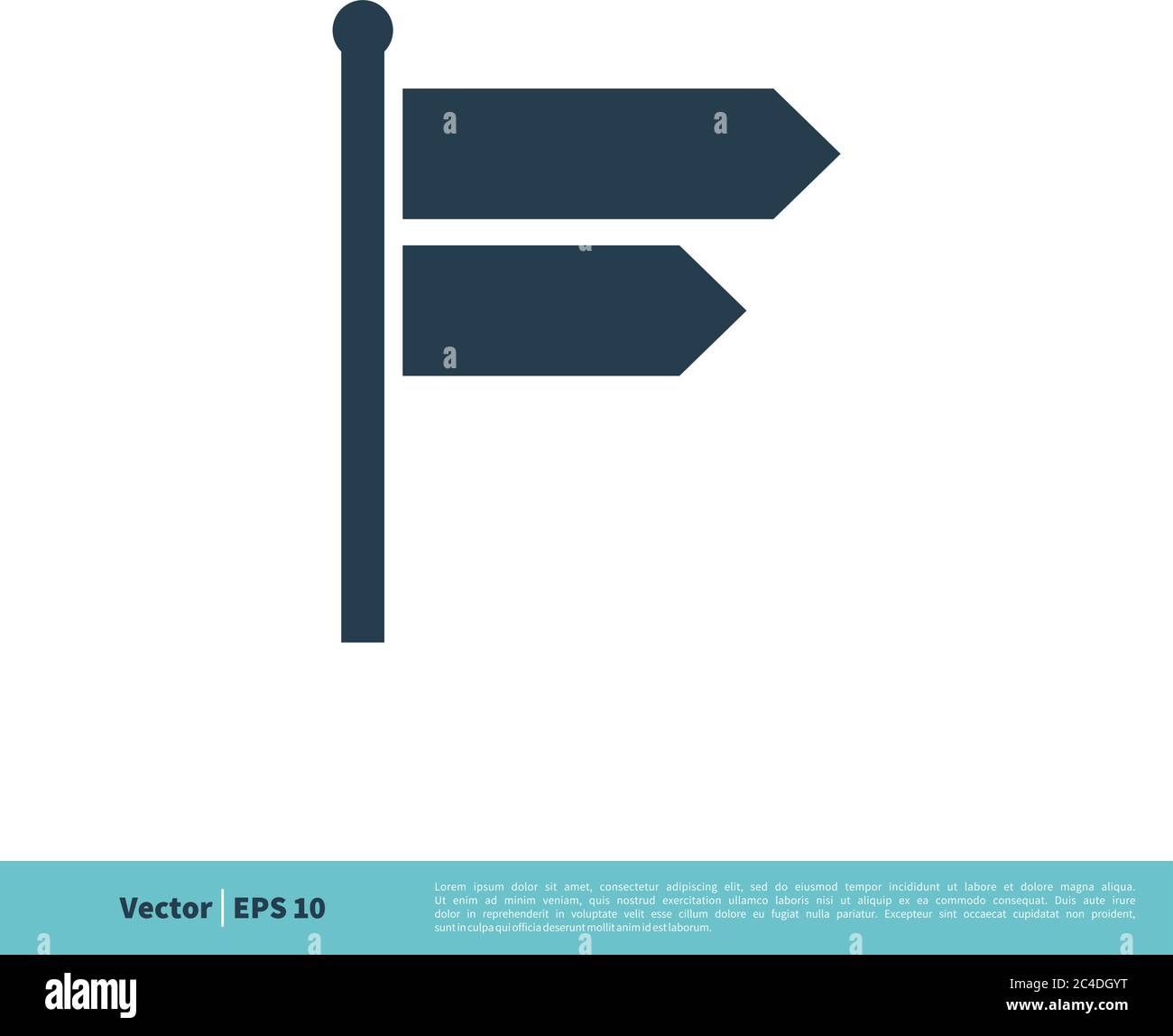Guidepost Road Sign Icon Vector Logo Template Illustration Design ...