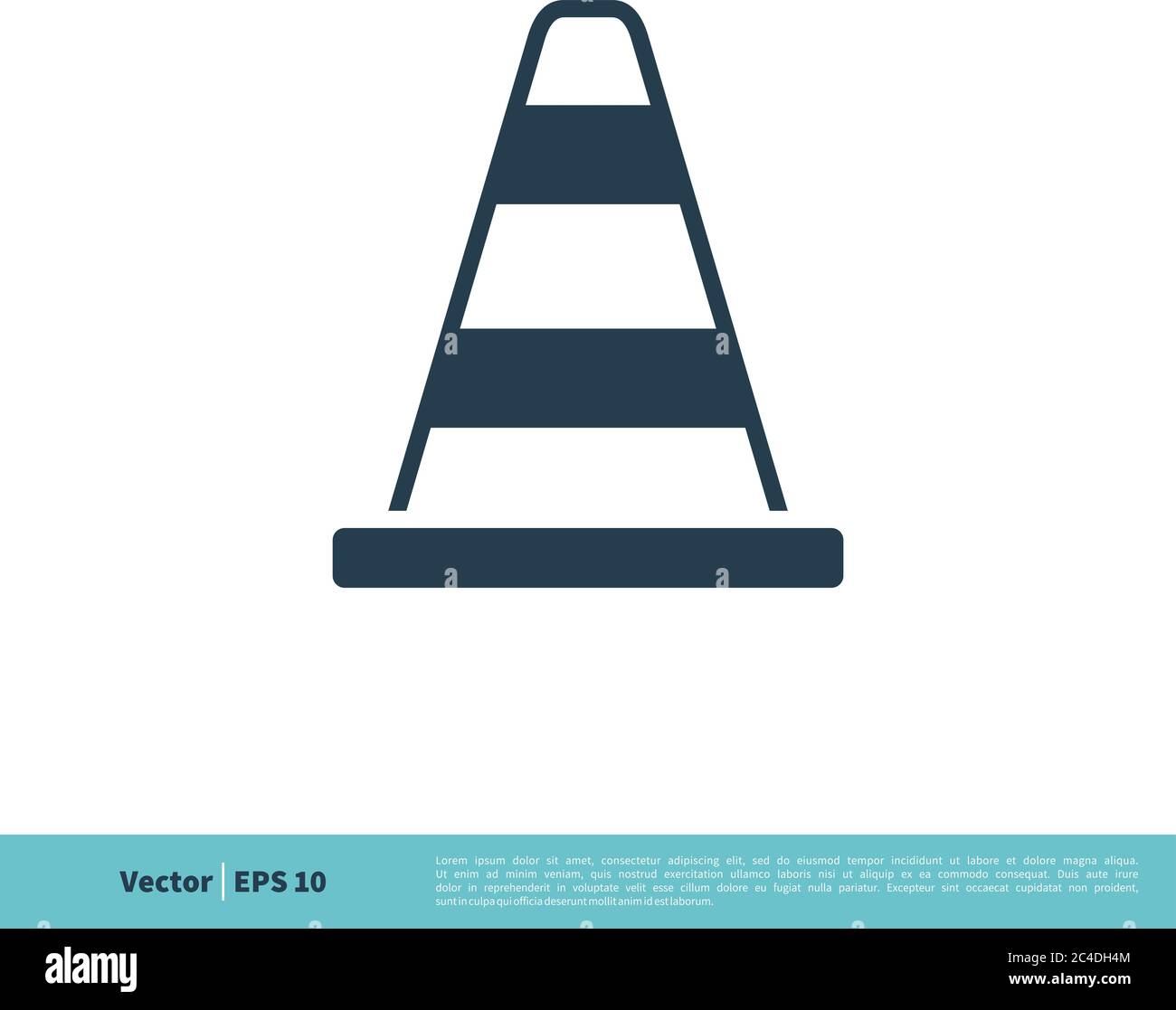 Cone Street Construction Sign Vector Icon Logo Template Illustration ...